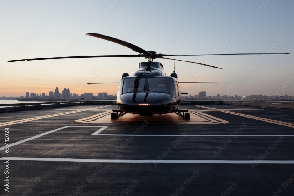 Stockfoto Luxury luxurious business helicopter private heli chopper on ...