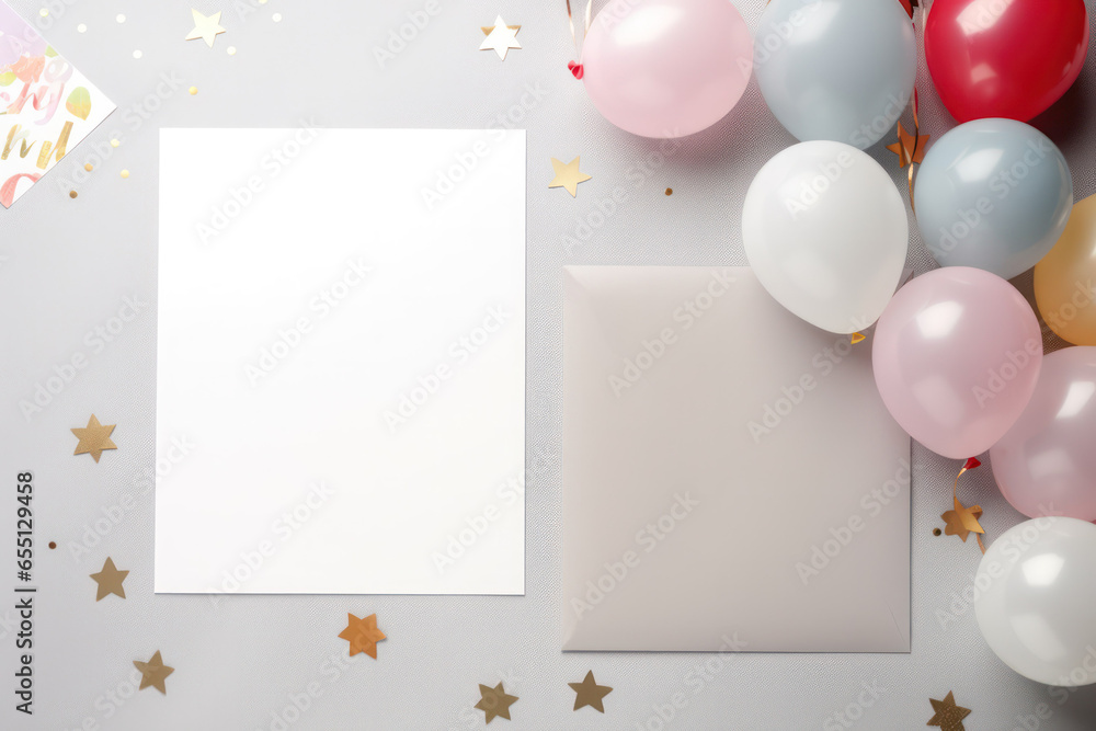 Your Special Event: Blank Celebration Invitation Card Mockup, Waiting ...