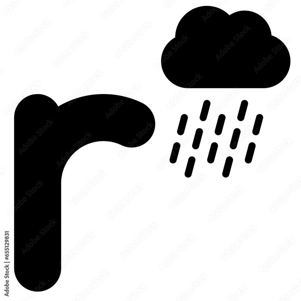 Letter r alphabet with rain icon vector illustrator Stock Vector ...