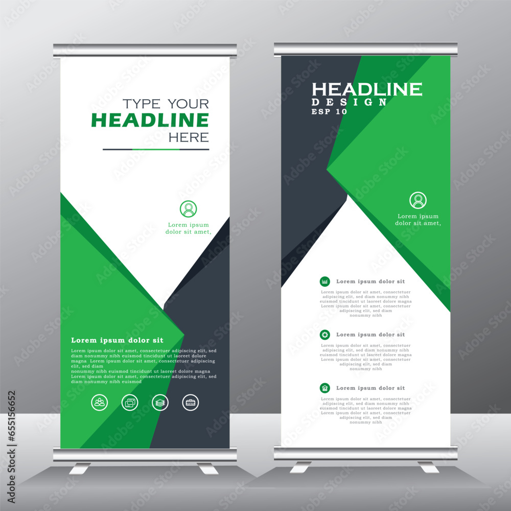 vertical banner template design, roll up banner design for business ...