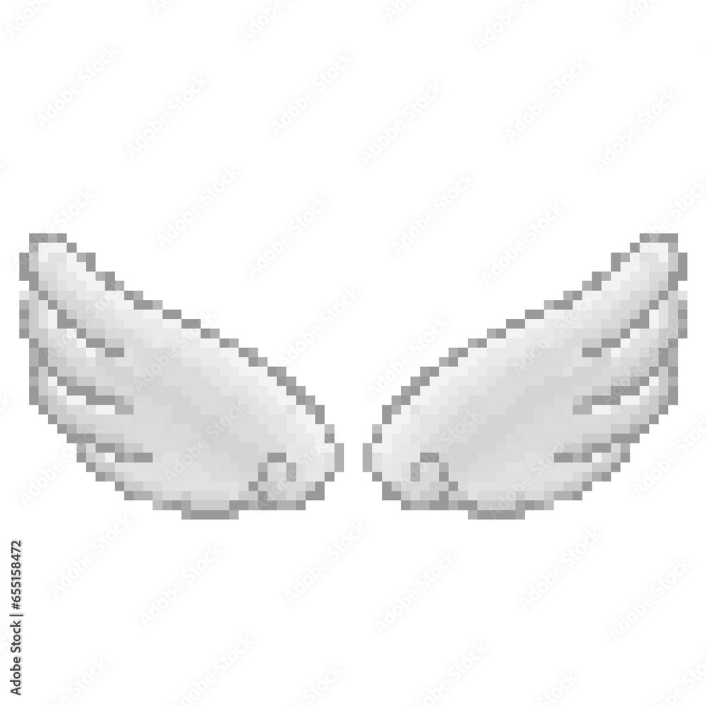 angel wings pixel art Stock Photo | Adobe Stock