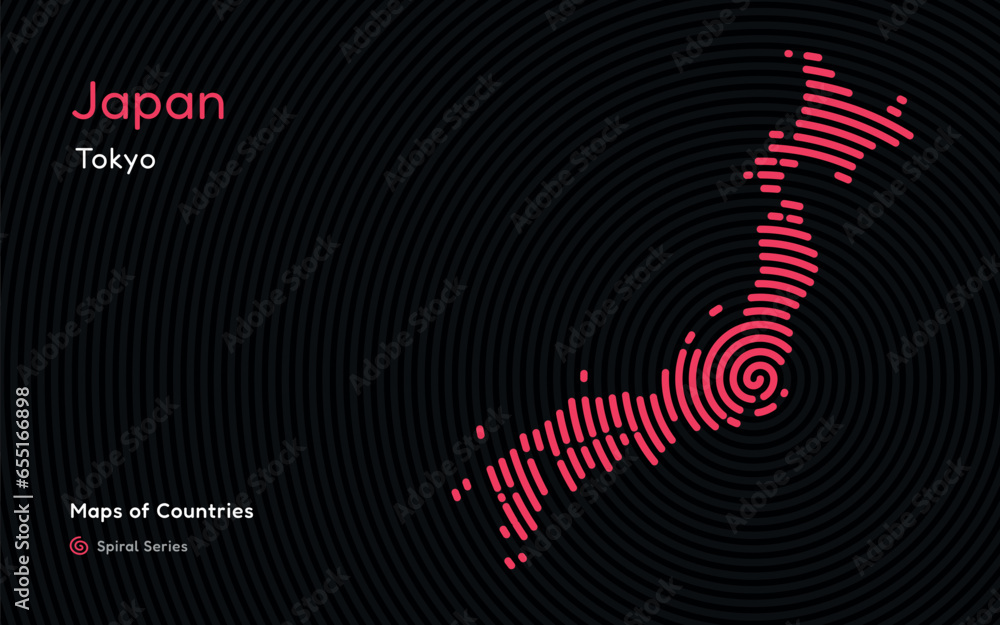 Creative map of japan. Political map. Tokyo. Capital. World Countries ...