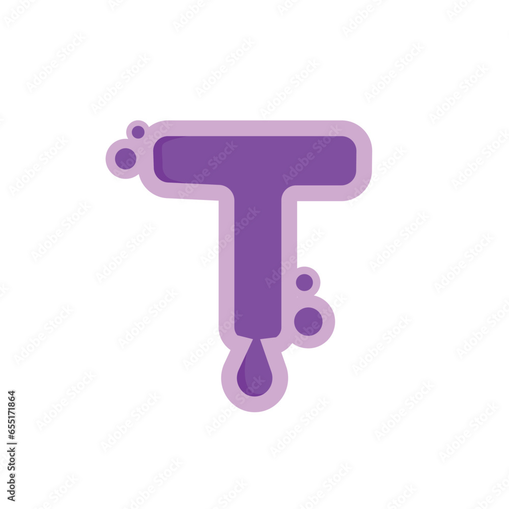 Alphabet letter T design. Cute alphabet design for kids. Stock Vector ...