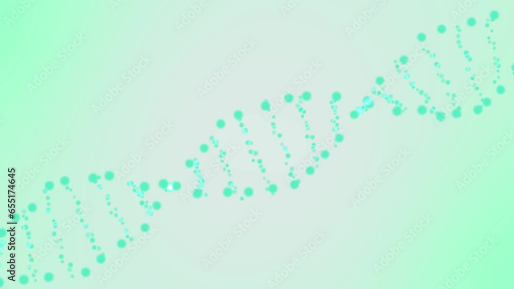 Futuristic rotating DNA strand. Genetic engineering scientific ...