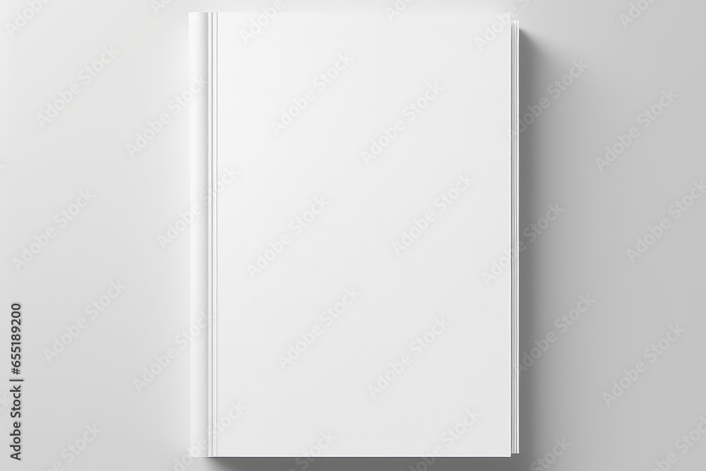 Foto de Blank White Book Cover Template On Transparent Background ...