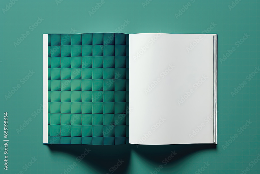 Open Magazine Or Brochure Mockup Template In Vector Mockup. Сoncept 1 ...