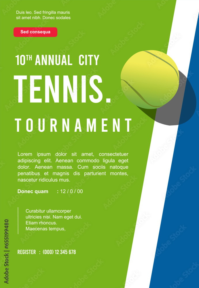 Modern simple tennis background design for any media Stock Vector ...