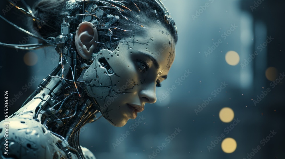 artificial intelligence getting a human ai generated Stock Illustration ...