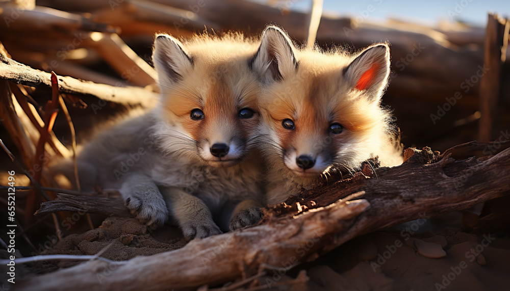 super cute fox sitting and scouting the landscape. fox cubs so cute ...