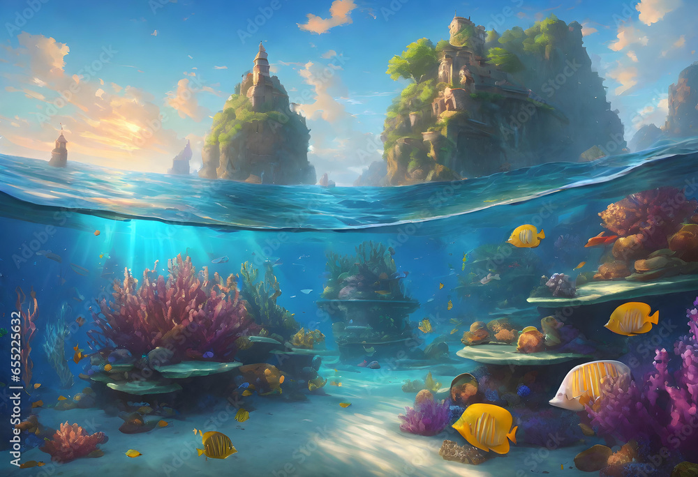 Underwater. Ocean. Sea Life. Marine. Coral Reef. Aquatic. Diving ...