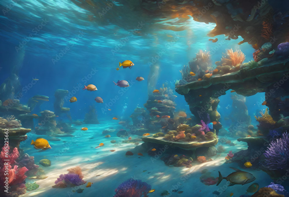 Underwater. Ocean. Sea Life. Marine. Coral Reef. Aquatic. Diving ...