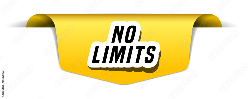 Colorful vector flat design banner no limits. This sign is well adapted ...