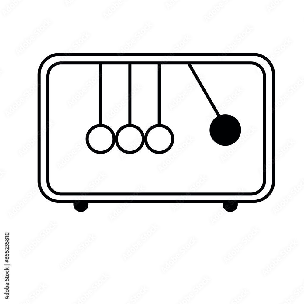 Pendulum icon, Swinging object symbol, Timekeeping illustration ...