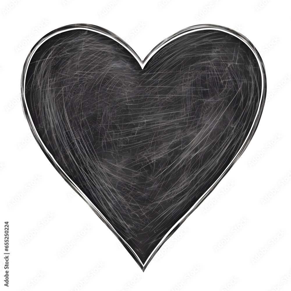 Clipart of chalkboard heart, valentine's day clipart, transparent ...