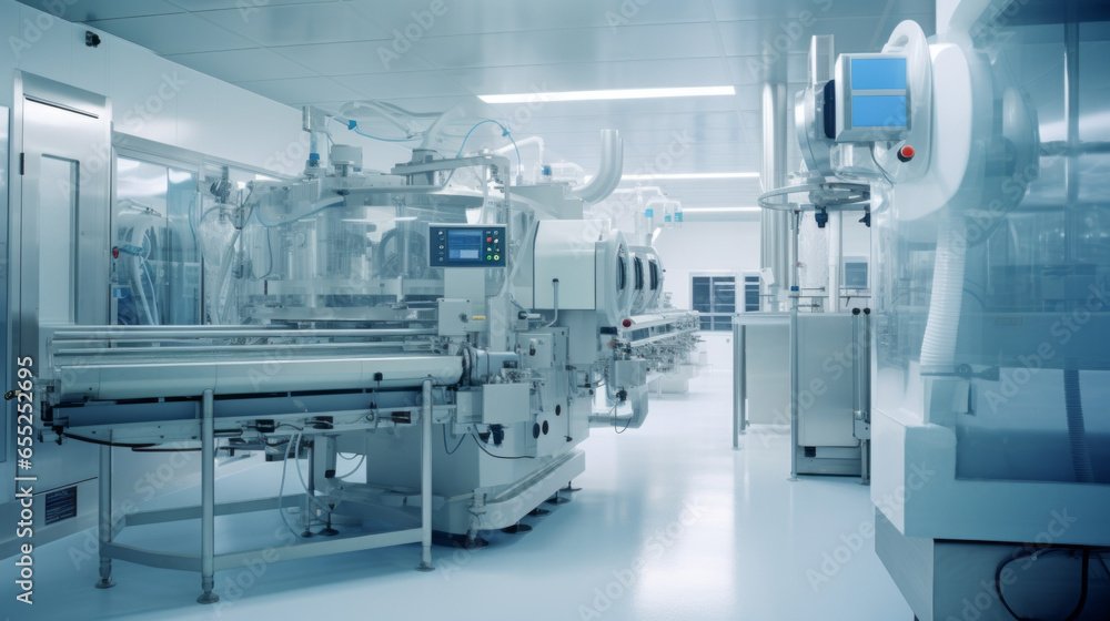 A pharmaceutical clean room where sterile medications are prepared and ...