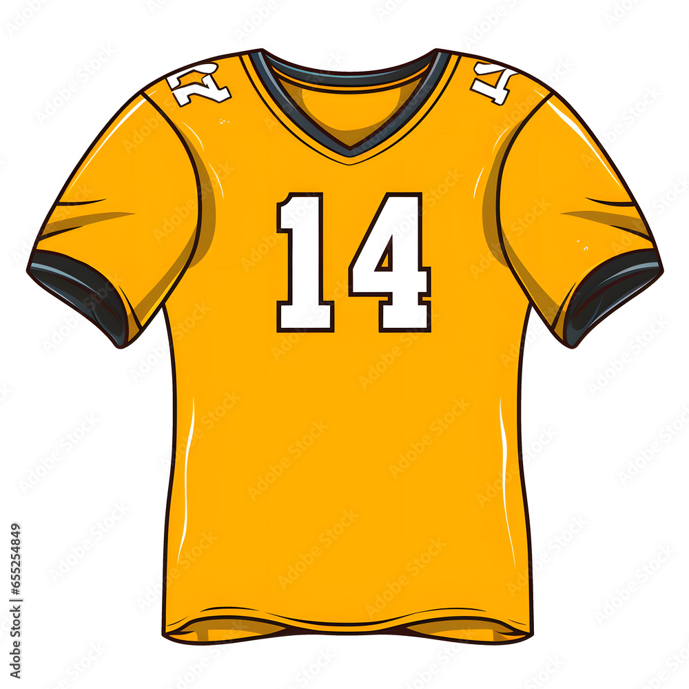 cartoon clipart of Team jersey (with numbers), football clipart ...