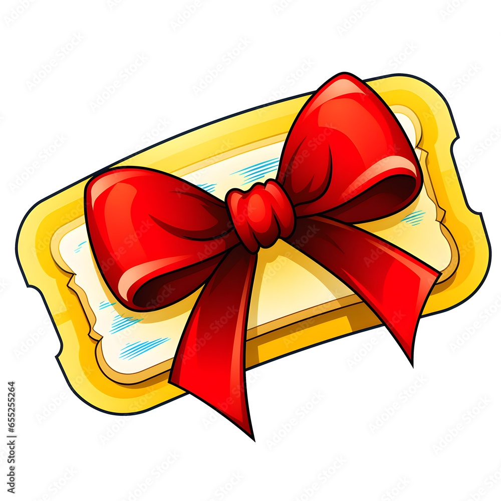 cartoon clipart of Ticket present, football game ticket, football ...