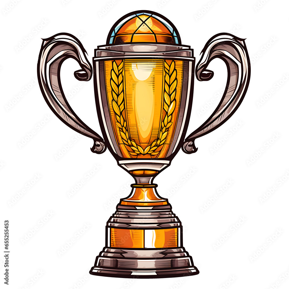 cartoon clipart of football MVP trophy, football clipart, transparent ...