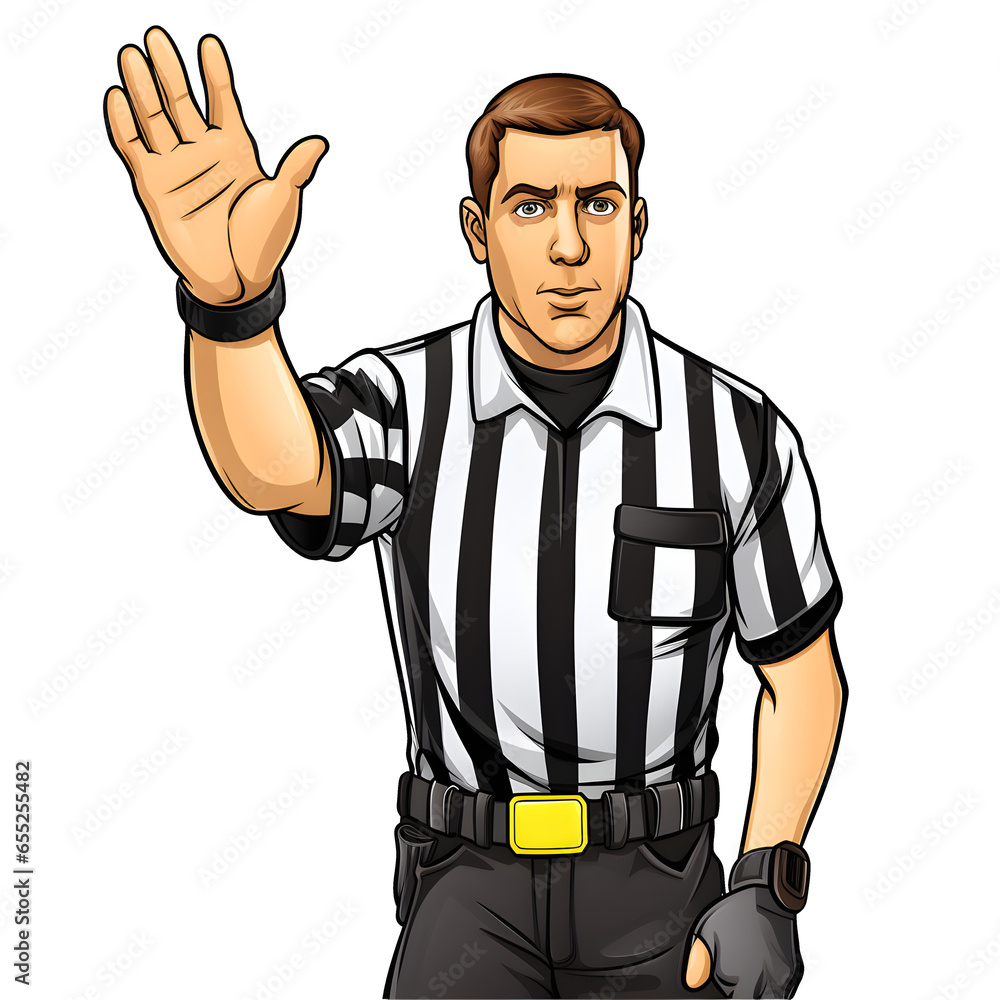 cartoon clipart of Referee signals, football clipart, transparent ...