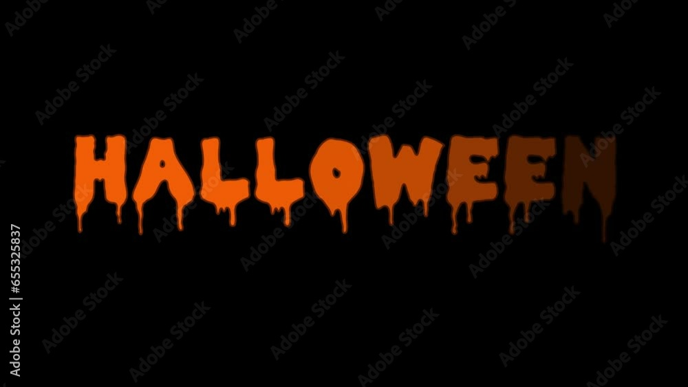 Happy halloween liquid dripping text animation video, happy halloween ...