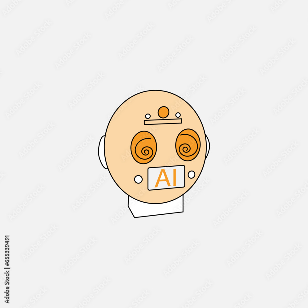 Large Language Model Icon, Hallucination, vector editable stroke. Stock ...