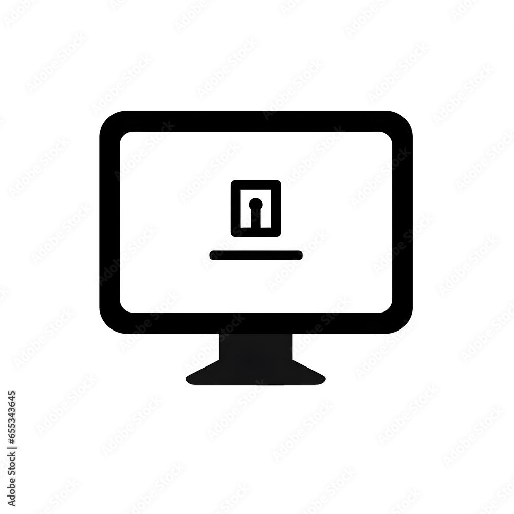 minimalistic icon of Computer monitor (for technology), business ...