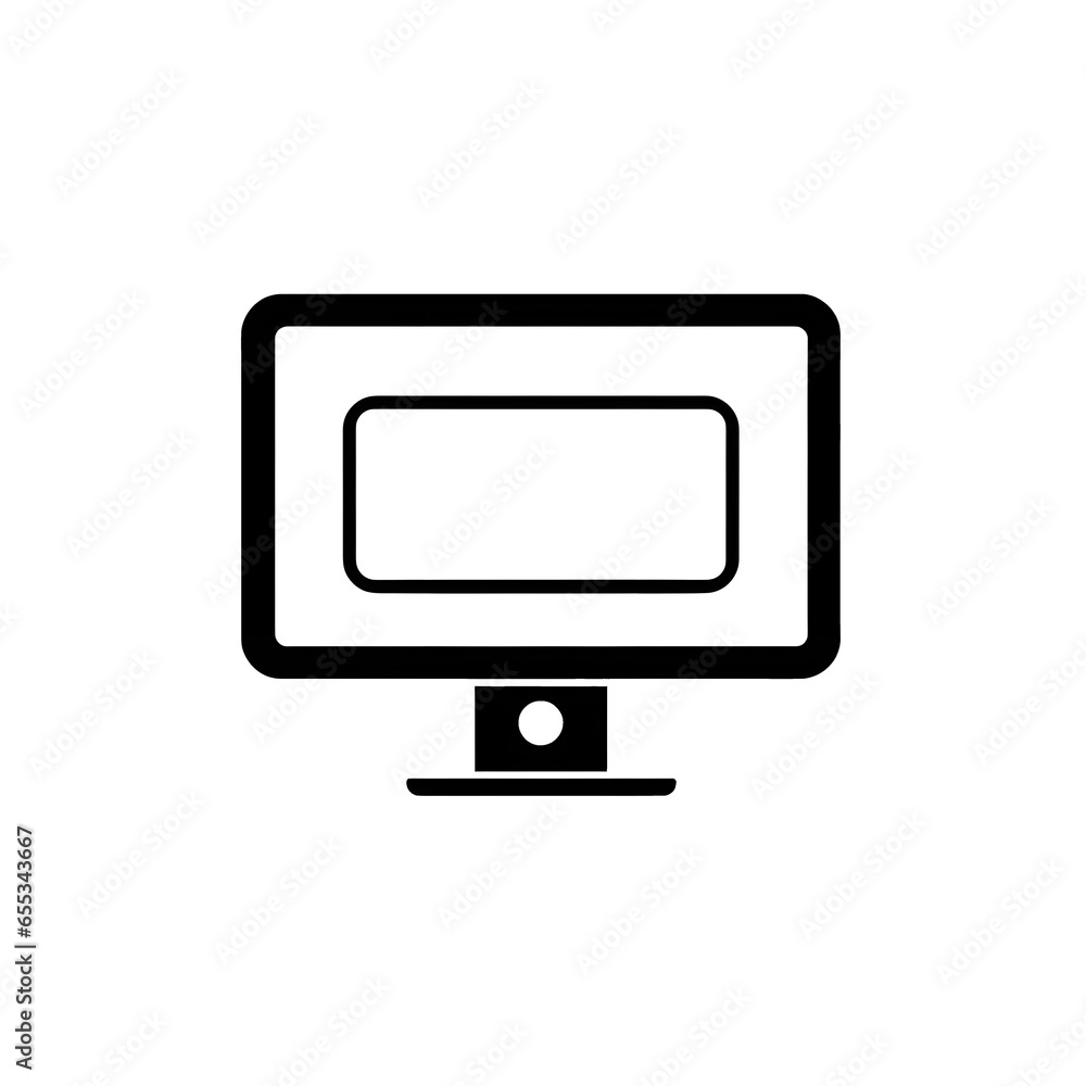 minimalistic icon of Computer monitor (for technology), business ...