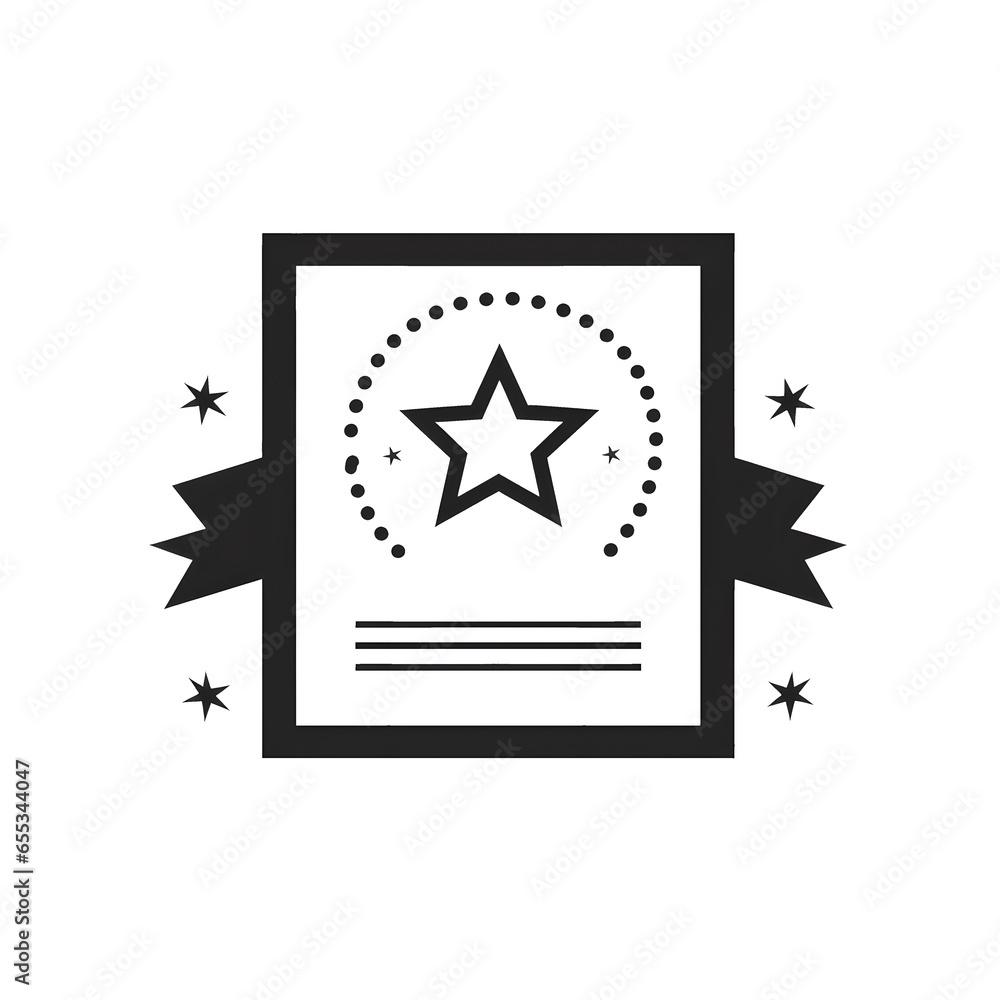 minimalistic icon of Certificate (for certification), business clipart ...