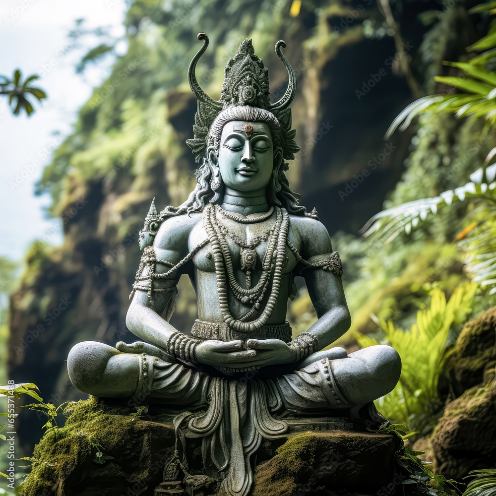 Magnificent Statue of Lord Shiva, Hindu God of the Trimurti, a ...