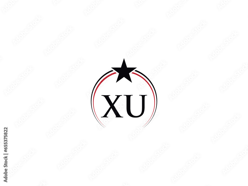 Alphabet Xu Logo Icon, Monogram Xu ux Business Png Logo Star Stock ...