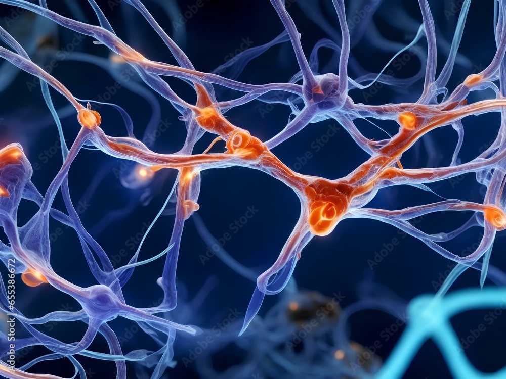 cancer cell or tumor illustration in high details showing the brain and ...