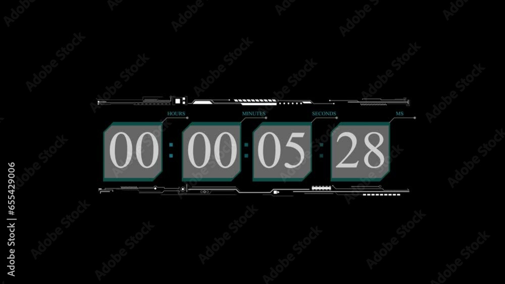 Digital Clock Countdown Timer with LCD Display - Numbers Over a Black Background Stock-Video ...