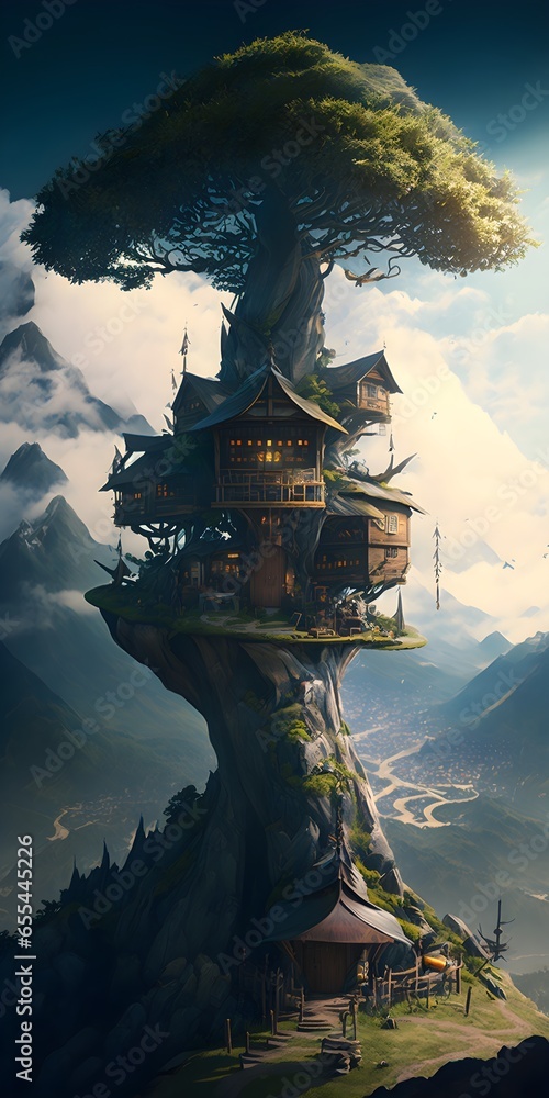 photo taken with 1835mm lens cinematic realism a twisted giant bonsai ...