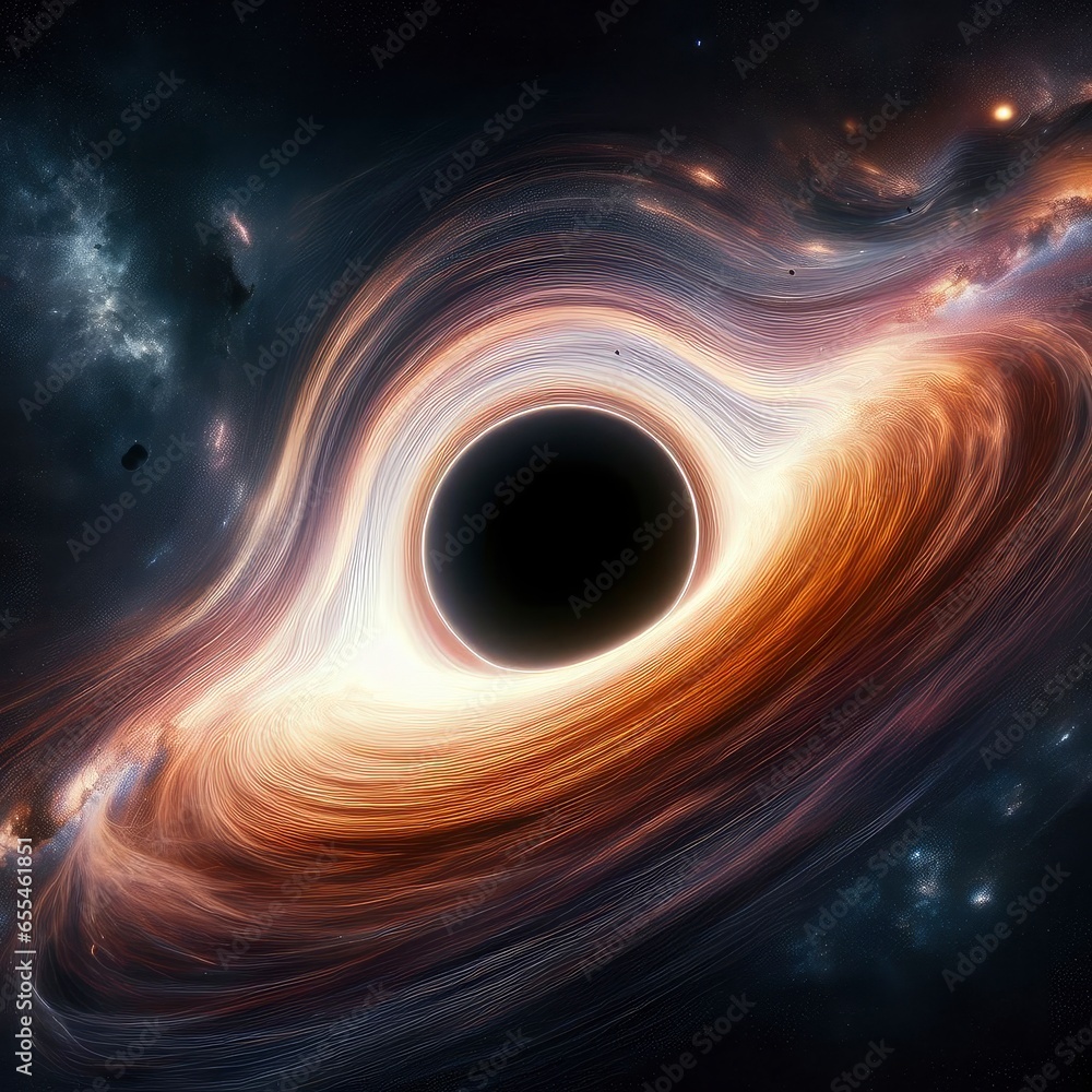 Black Hole in Interstellar Galaxy Universe Bending Space and Time Dark ...