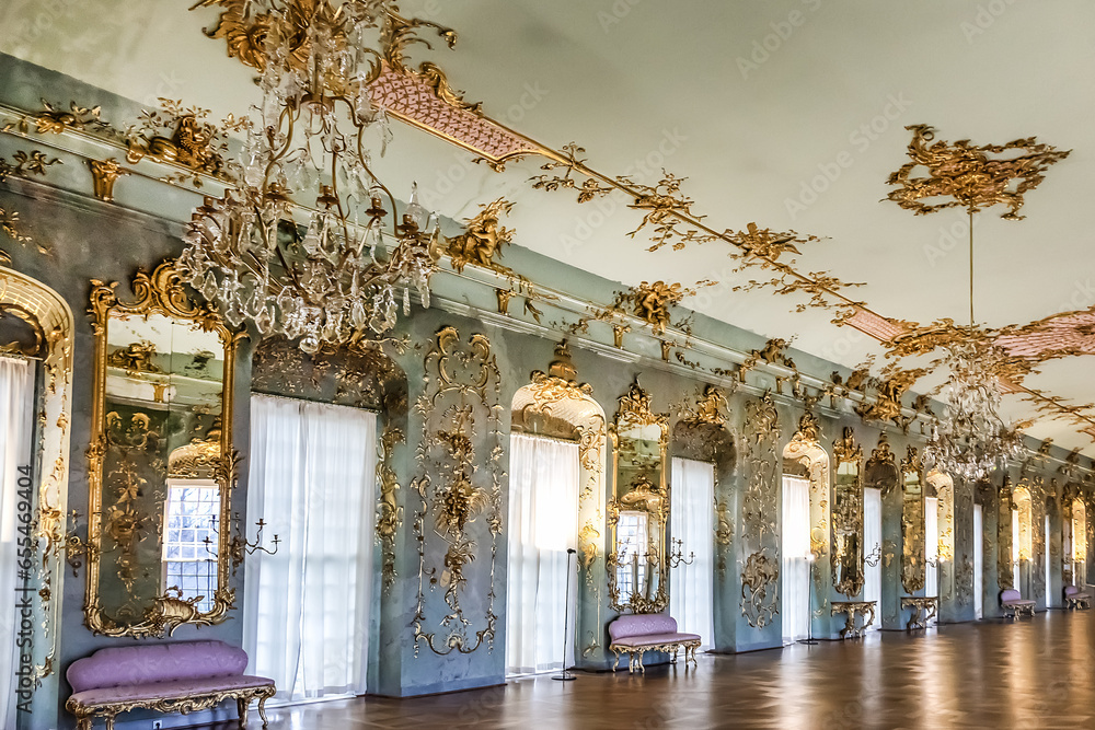 Impressive interior of 17th century Baroque Charlottenburg palace ...