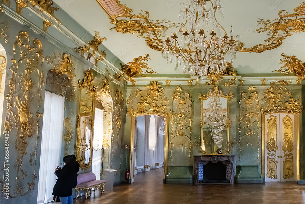 Impressive interior of 17th century Baroque Charlottenburg palace ...