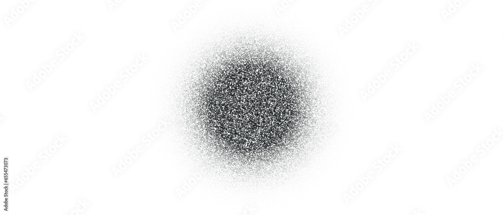 Grain and noise effects with spray and gradient . round dot with ...