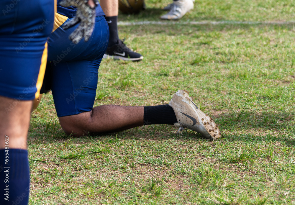 Nike football boots on the feet of football players at the Armando ...