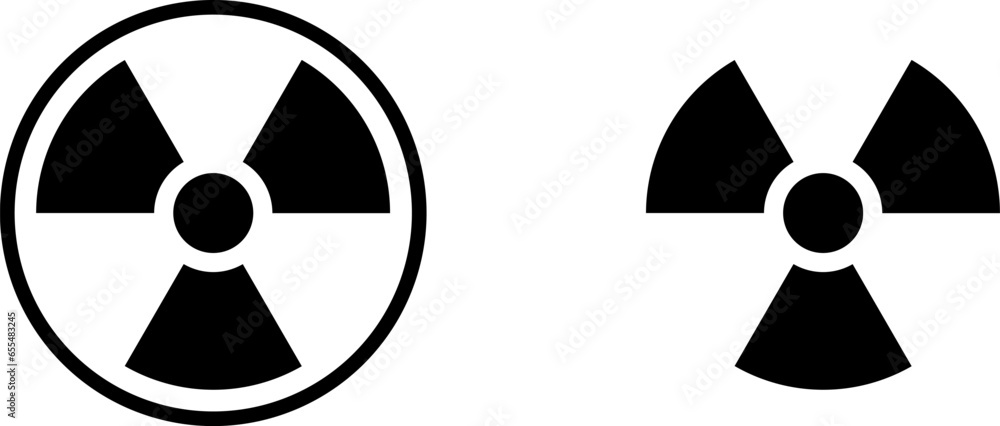 Nuclear Hazard Ionizing Radiation Danger X Rays Trefoil Warning Symbol ...