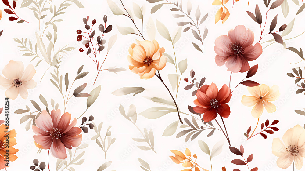 Hand drawn cartoon flower texture illustration background material ...