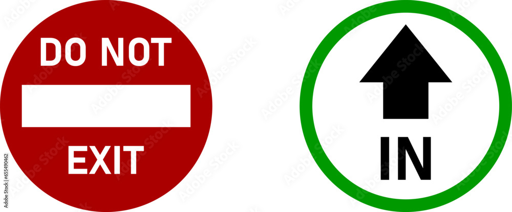 Do Not Exit and in Front and Back Door Window Sticker Adhesive Sign ...