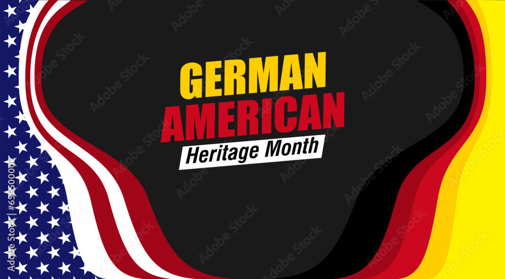 German American Flag Background. Happy holidays celebrating the year in ...