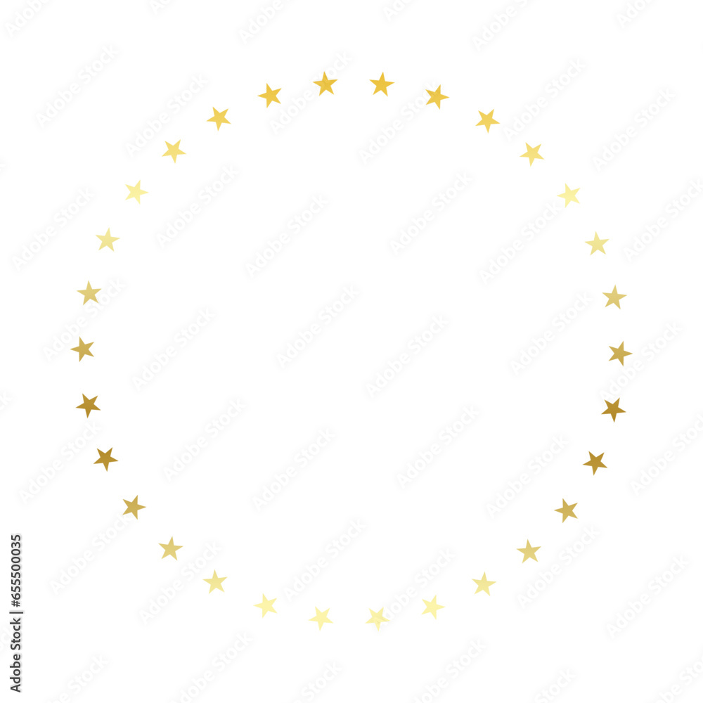 Vetor de Vector realistic circle golden stars isolated for customer rating feedback review and ...