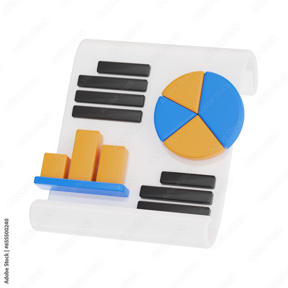 data analysis 3d. High quality render. Data analysis 3d render set ...