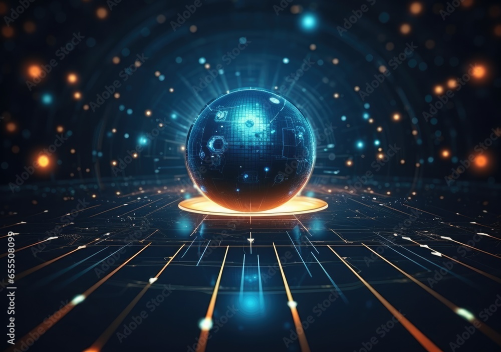 abstract technology futuristic concept, theme of artificial ...