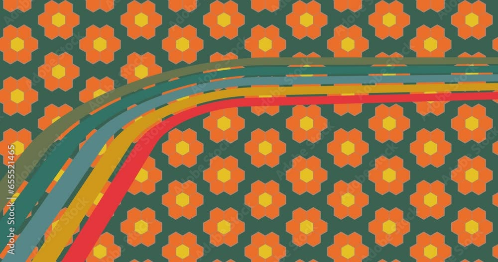 Retro 70s Background animation. Groovy abstract 1970s art video ...