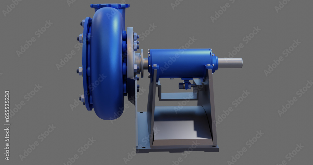 Industrial pump mounted on a frame. Centrifugal pump for industrial ...