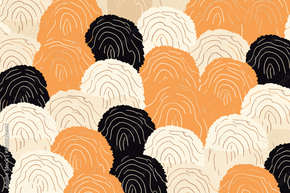 Sheep wool textures pattern, wallpaper, background, hand-drawn cartoon ...