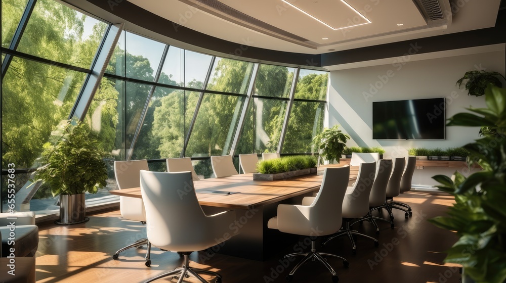 Modern office meeting room eco design, Eco-friendly creative office ...