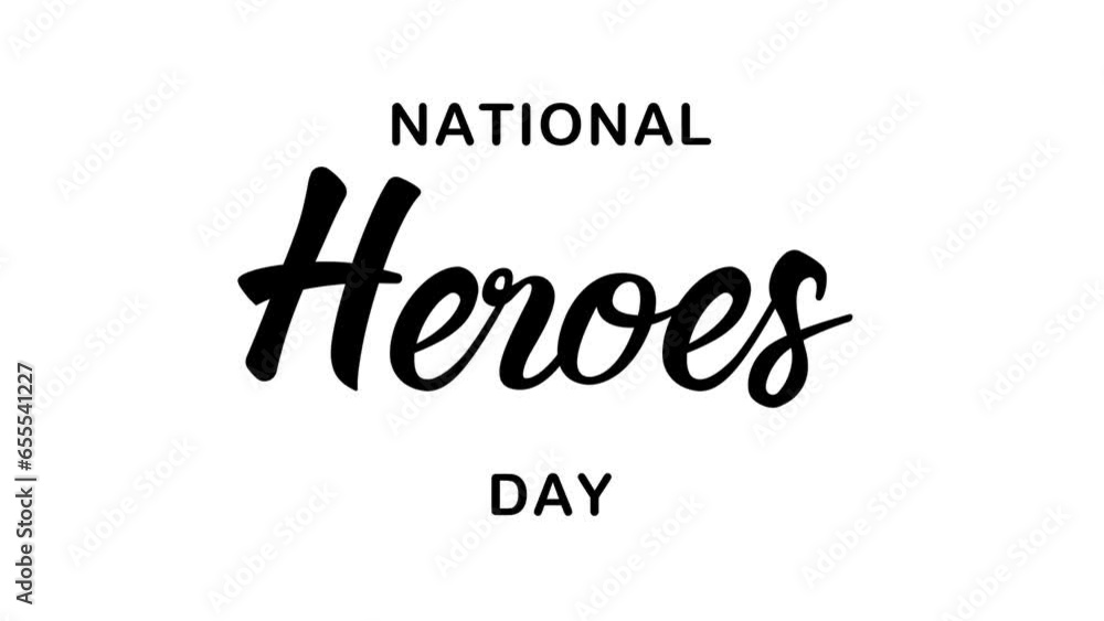 National Heroes Day Text Animation. Great for Heroes Day Celebrations ...
